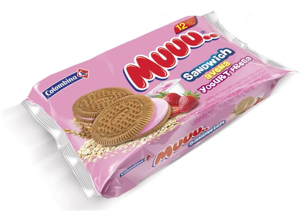 GALLETAS MUUU SANDWICH AVENA YOGURT FRESA - arcaci.store